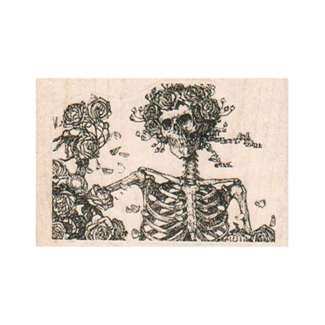 Rosie the Skeleton RUBBER STAMP Dead Head Stamp Skeleton - Etsy