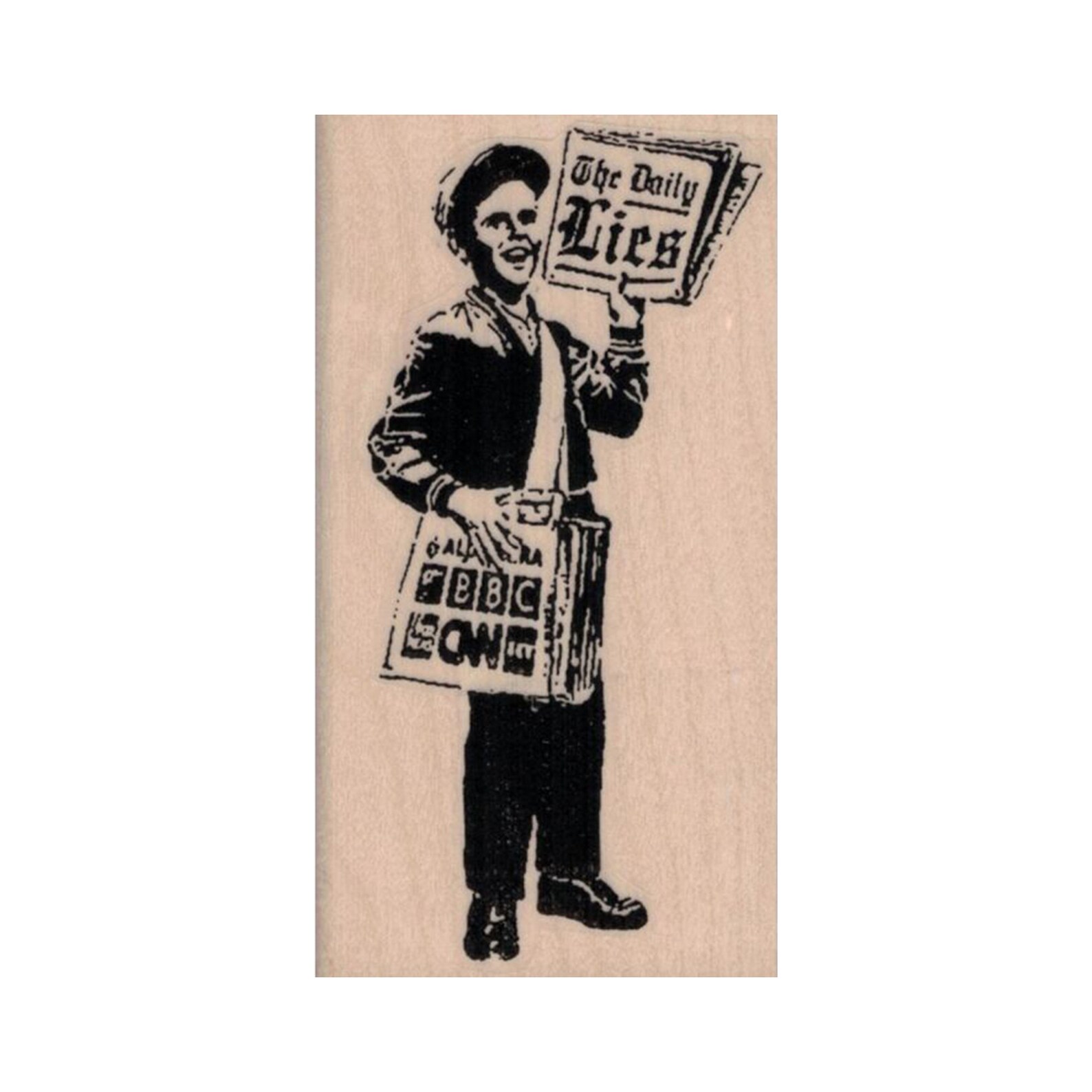 Banksy the Daily Lies RUBBER STAMP, Banksy Stamp, Street Art Stamp ...