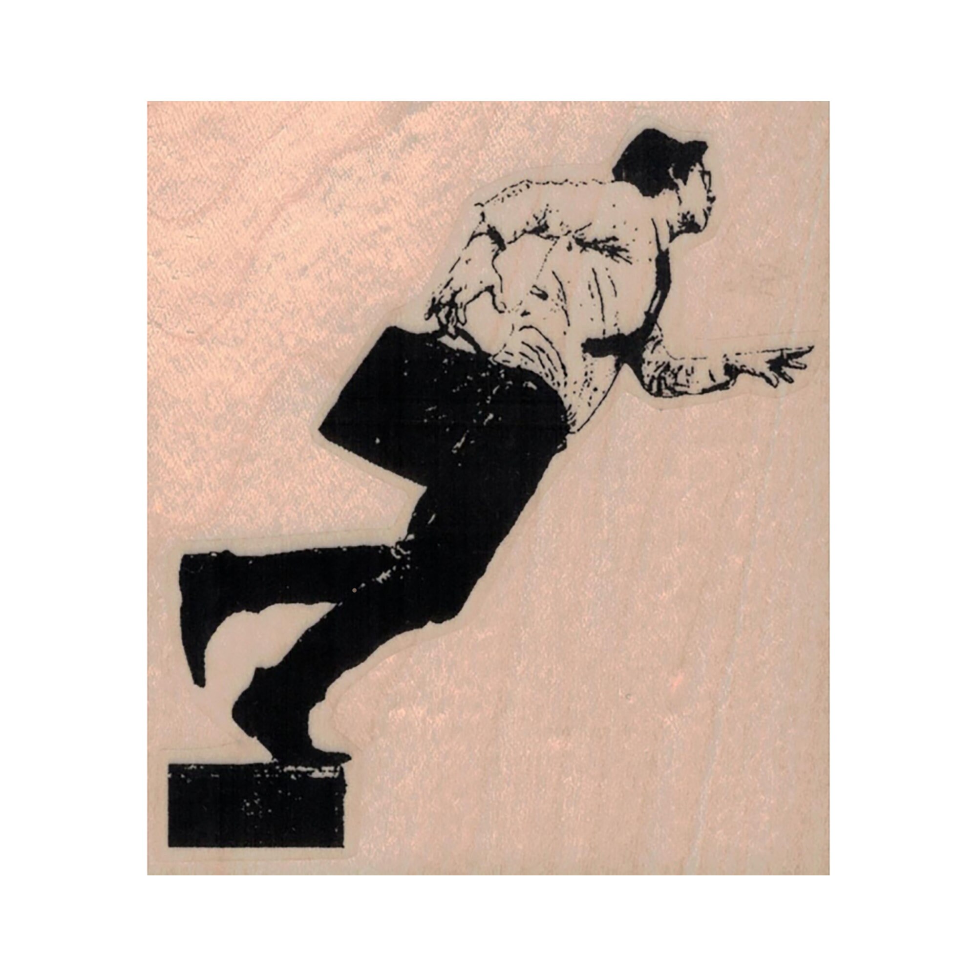Banksy Businessman Falling RUBBER STAMP, Business Man Stamp, Man Stamp ...