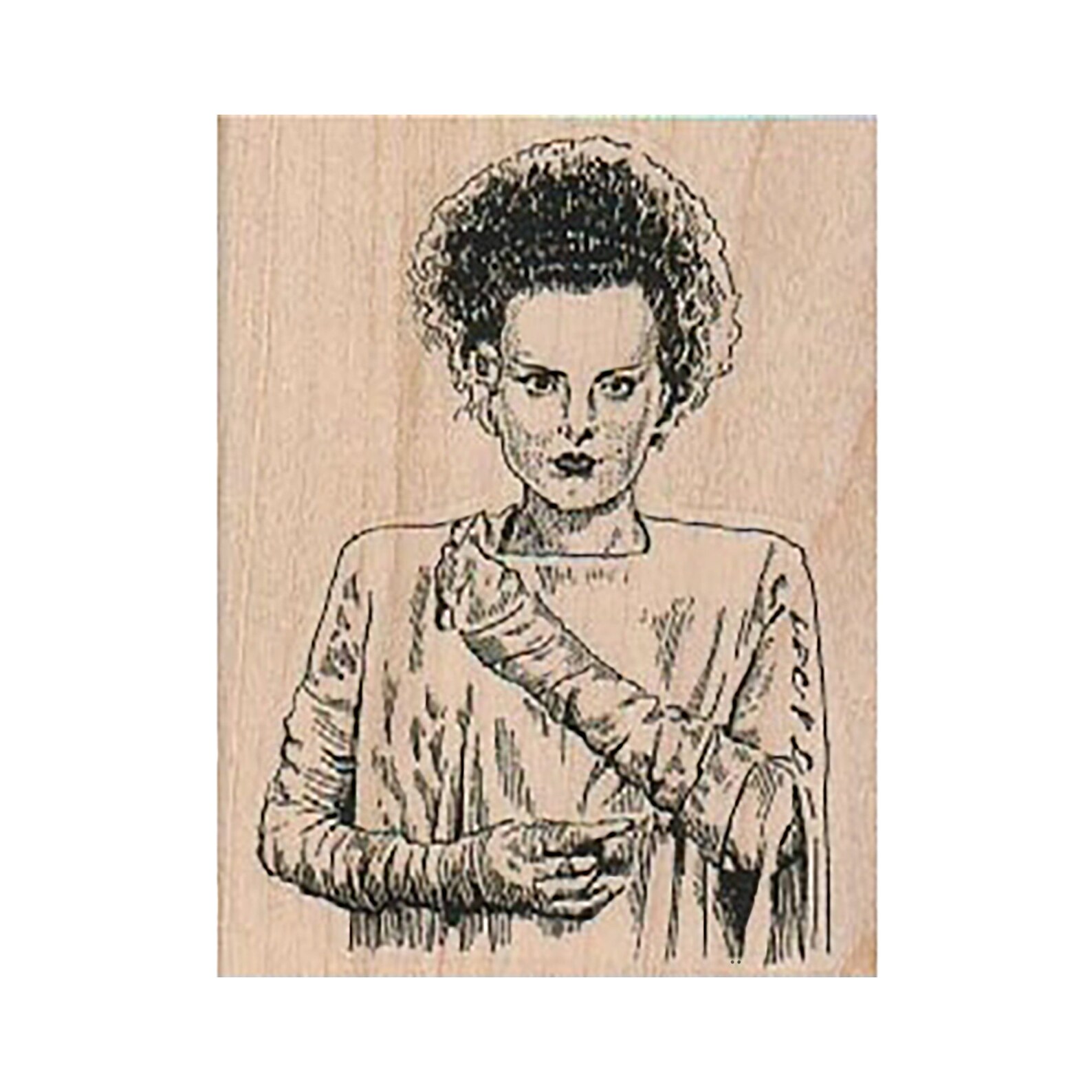 Bride of Frankenstein RUBBER STAMP Halloween Stamp Horror | Etsy