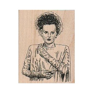 Bride of Frankenstein RUBBER STAMP, Halloween Stamp, Horror Movie Stamp ...