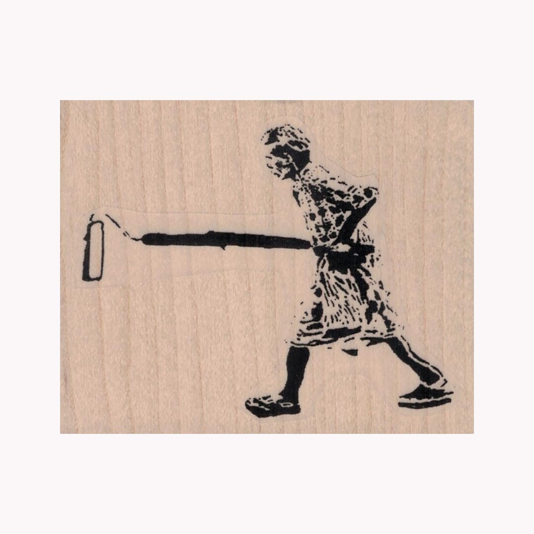 Banksy Roller Painter RUBBER STAMP, Painter Stamp, Artist Stamp ...