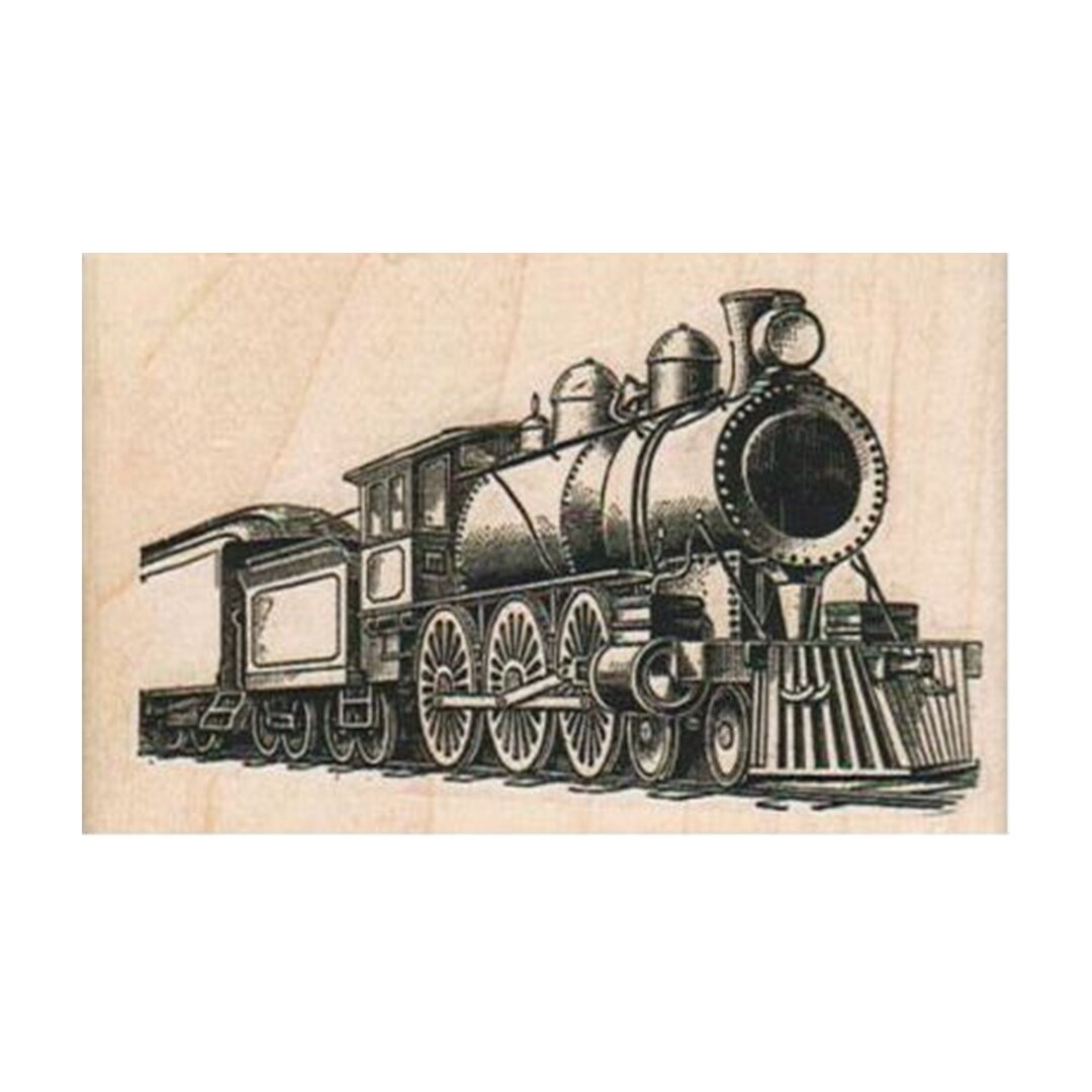 Vintage Steam Train RUBBER STAMP, Train Stamp, Travel Stamp ...
