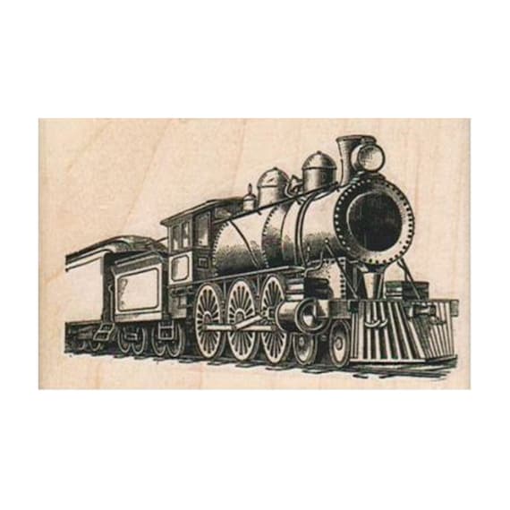 Vintage Steam Train RUBBER STAMP Train Stamp Travel Stamp | Etsy
