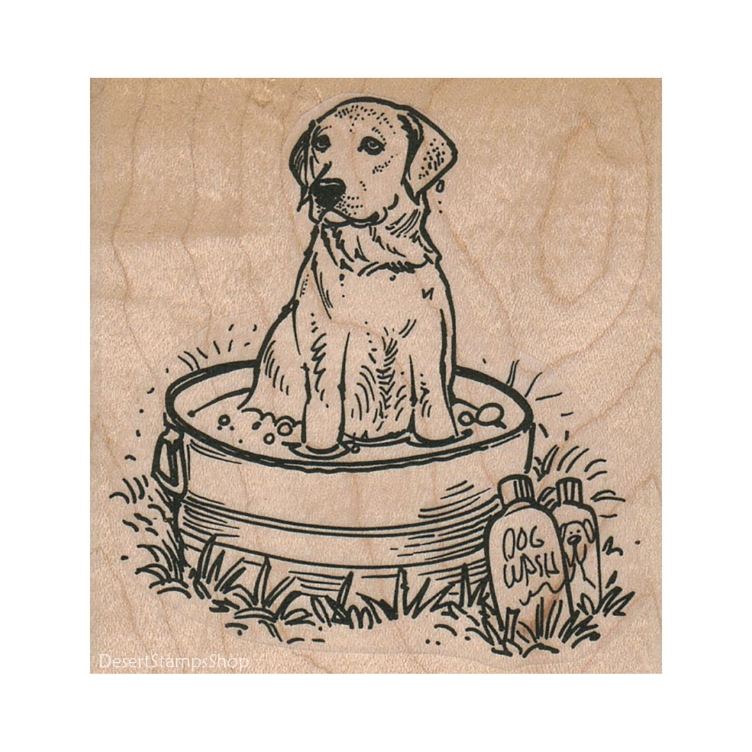 Labrador Retriever Dog RUBBER STAMP, Dog Stamp, Retriever Stamp, Dog ...