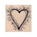Squiggle Heart RUBBER STAMP, Heart Stamp, Valentine Stamp, Love Stamp ...
