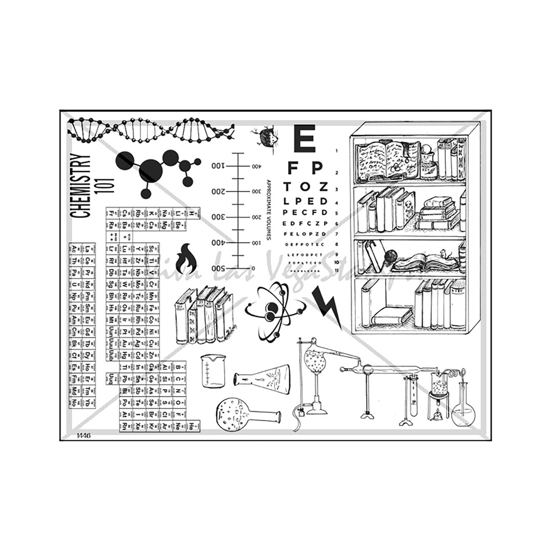 Science and Medicine Collection Unmounted Rubber Stamp Plate, Periodic ...