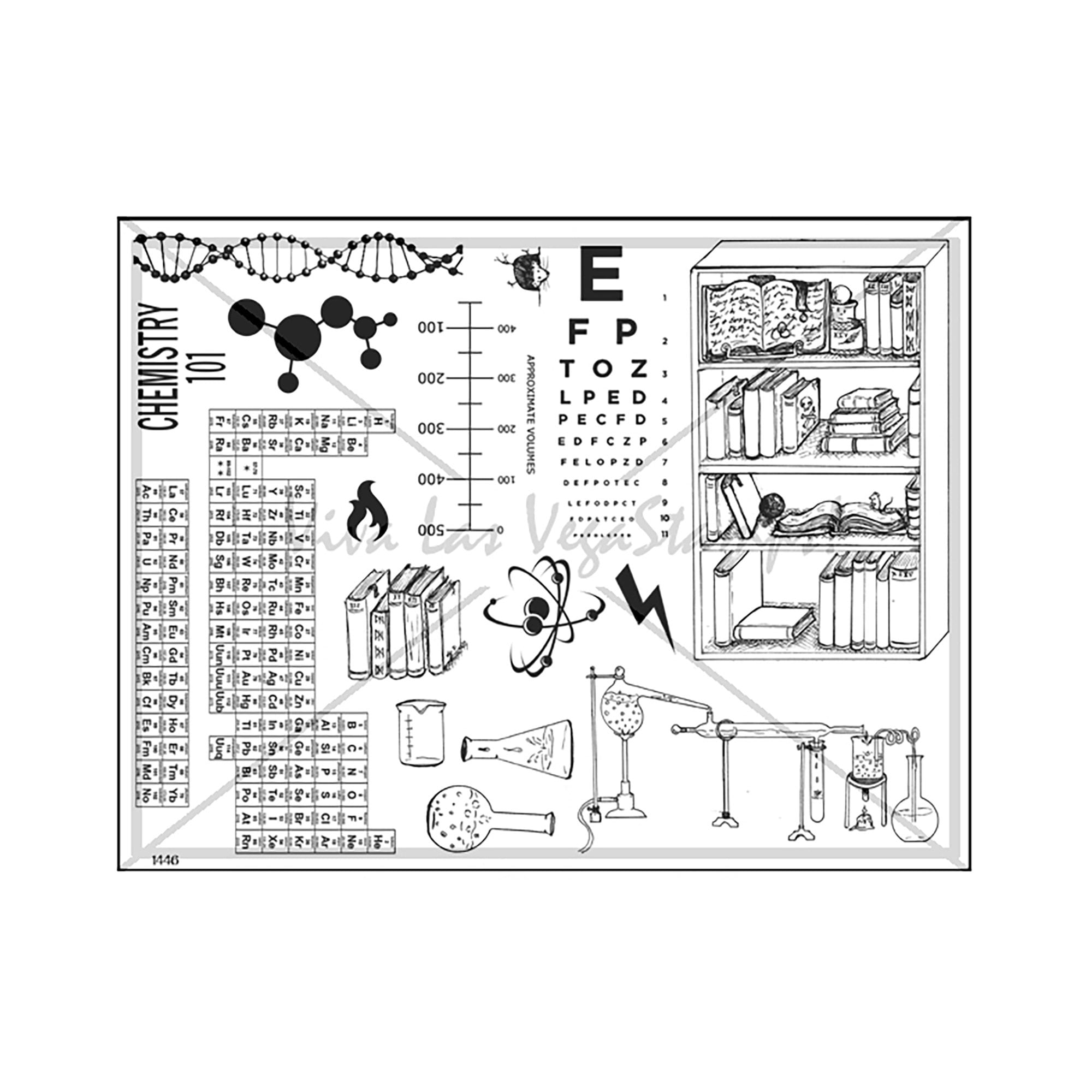 Science and Medicine Collection Unmounted Rubber Stamp Plate | Etsy