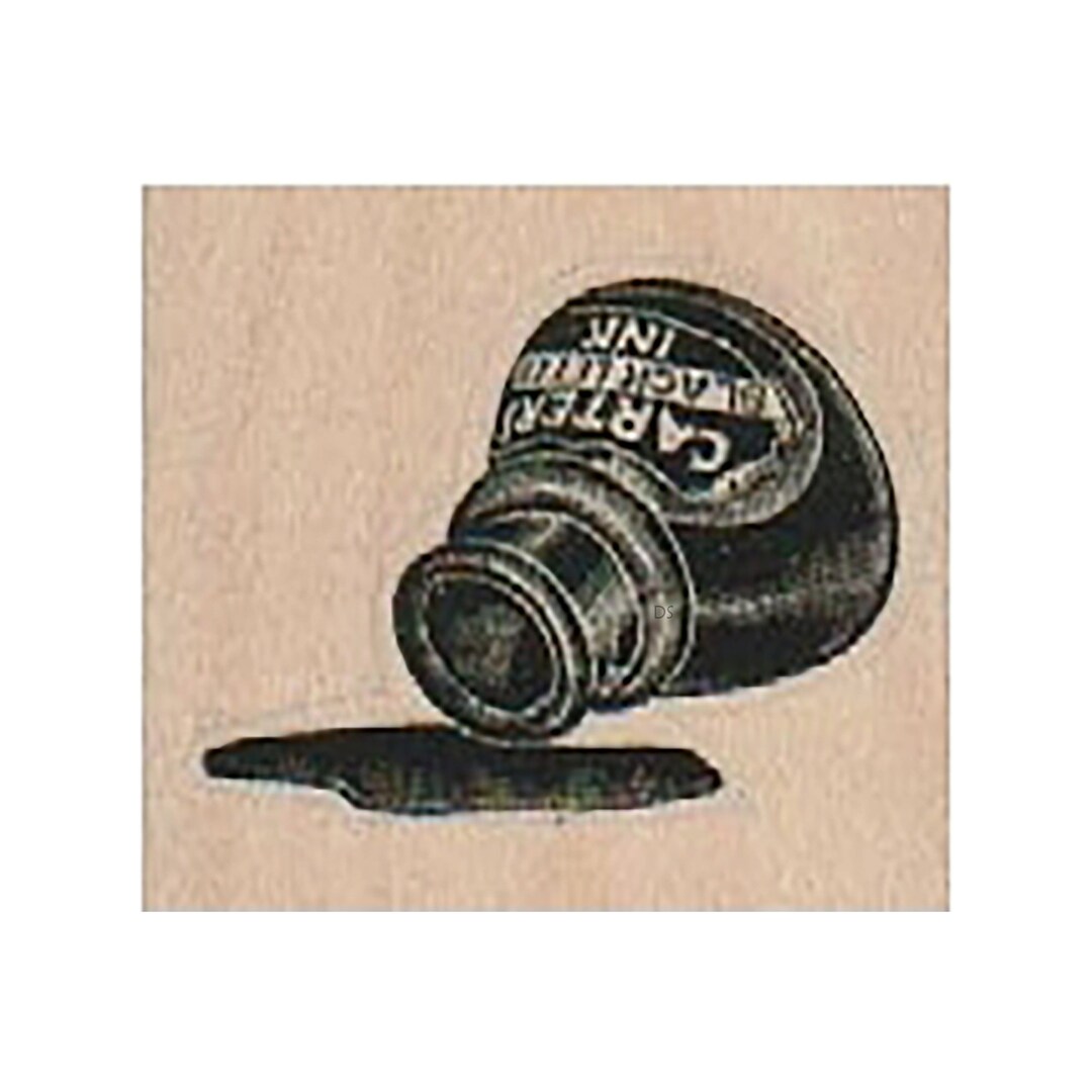 Spilling Ink Bottle RUBBER STAMP, Quill Stamp, Feather Stamp, Ink Stamp ...