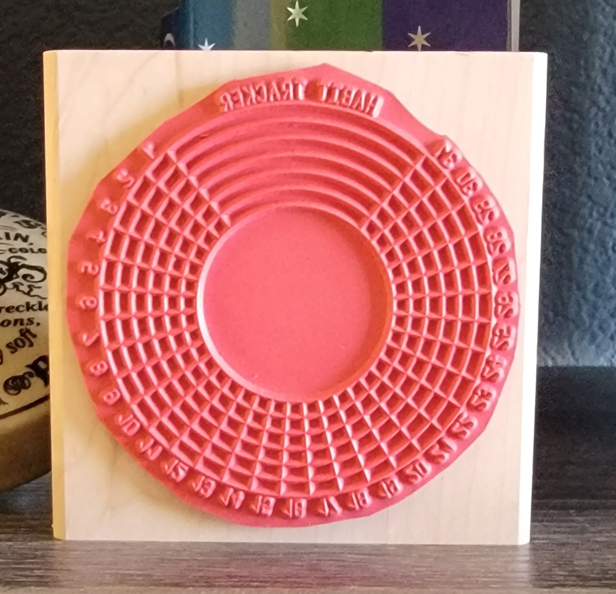 Habit Tracker Wheel RUBBER STAMP, Tracking Wheel Stamp, Journaling ...