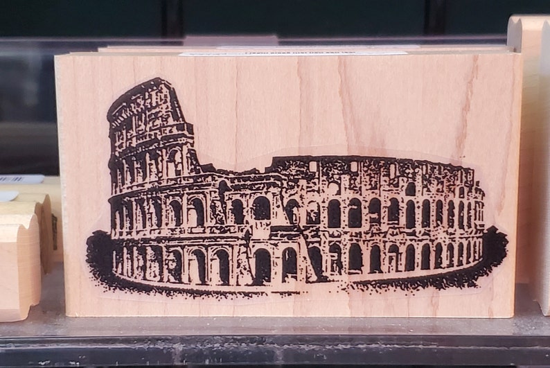 The Colosseum RUBBER STAMP, Roman Stamp, Coliseum Stamp, Flavian ...