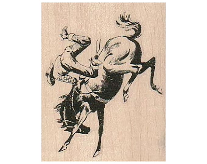 Cowboy Riding Horse RUBBER STAMP, Cowboy Stamp, Horse Riding Stamp ...