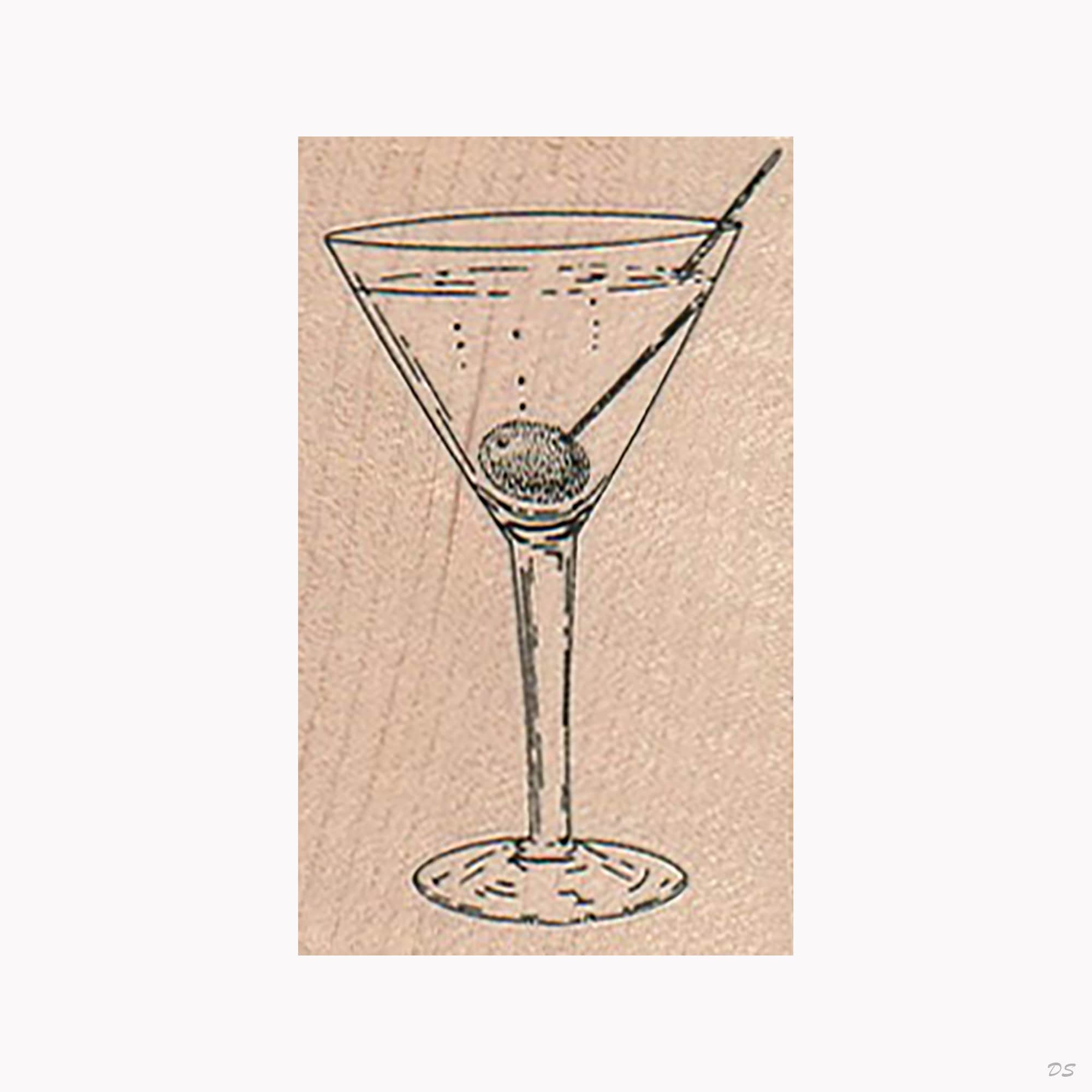 Martini Glass Pencil Drawing