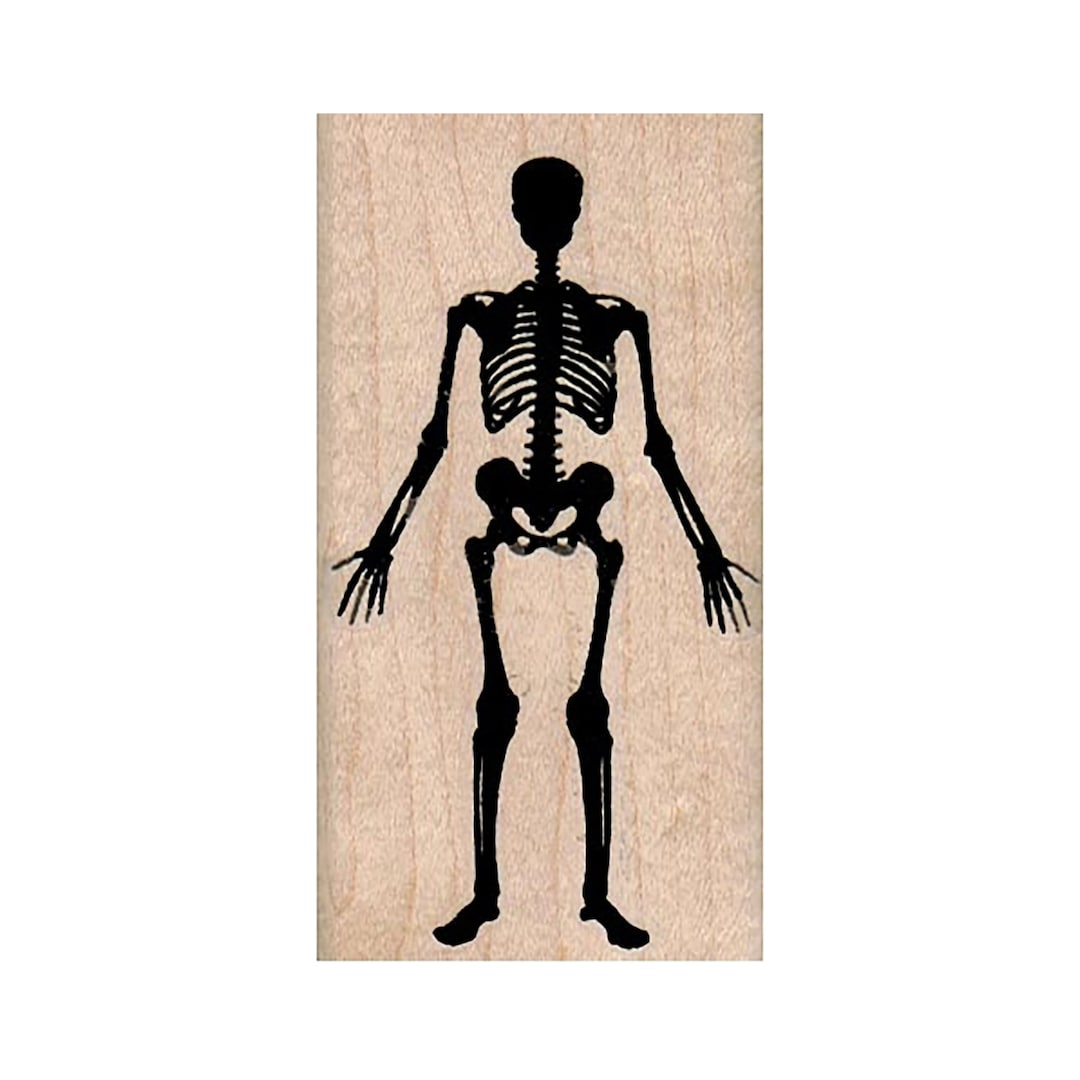 Skeleton Silhouette RUBBER STAMP, Halloween Stamp,day of the Dead Stamp ...