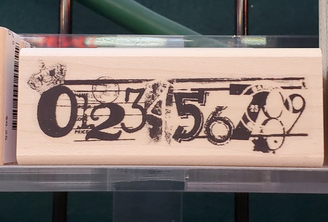 Number Strip RUBBER STAMP Numbers Stamp Numerical Stamp | Etsy