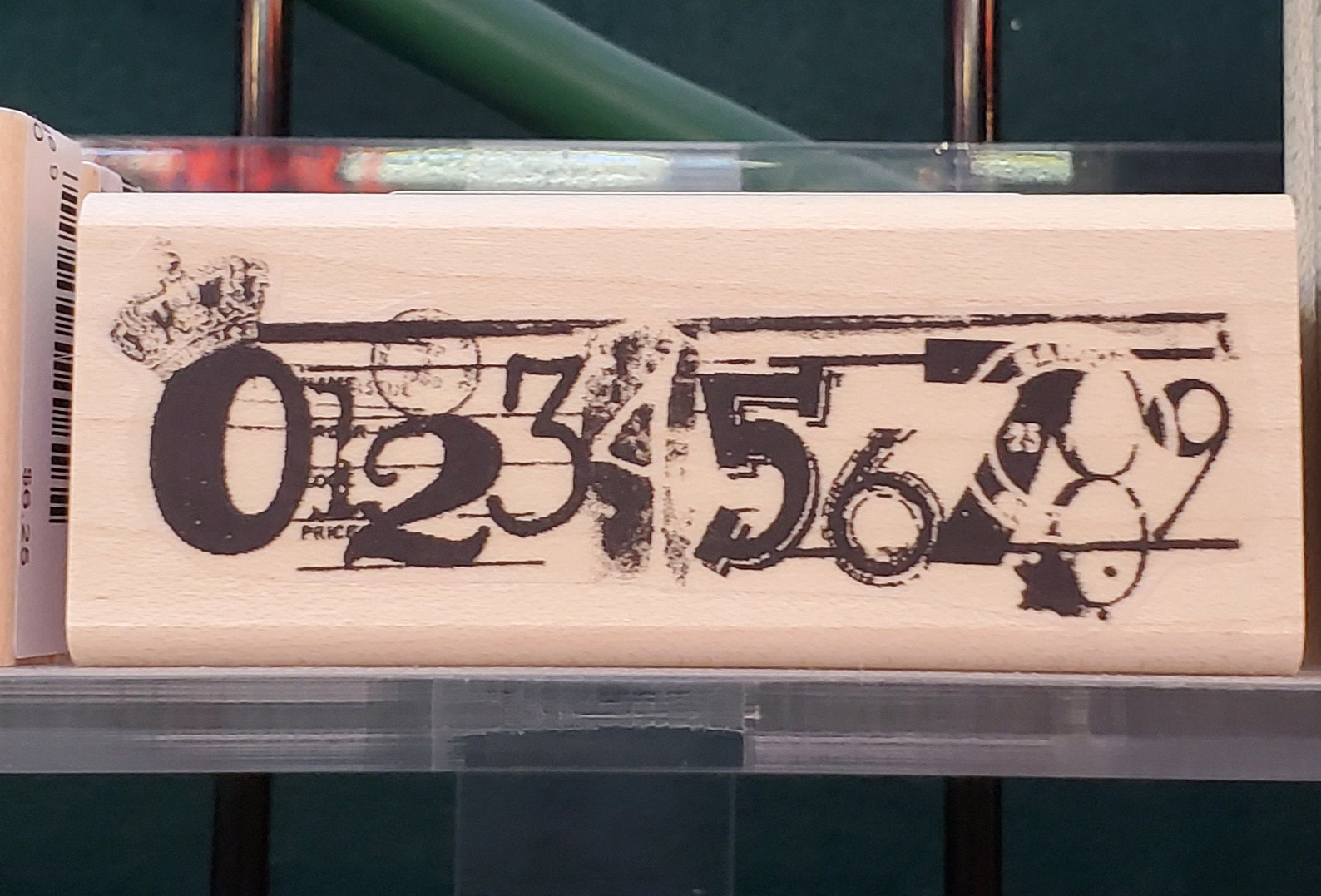Number Strip RUBBER STAMP Numbers Stamp Numerical Stamp | Etsy