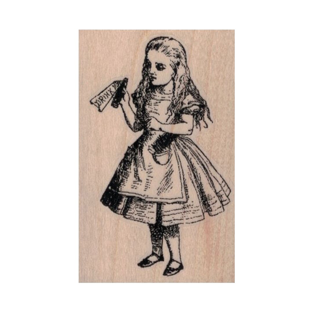 Alice in Wonderland RUBBER STAMP, Alice in Wonderland Stamp, Wonderland ...