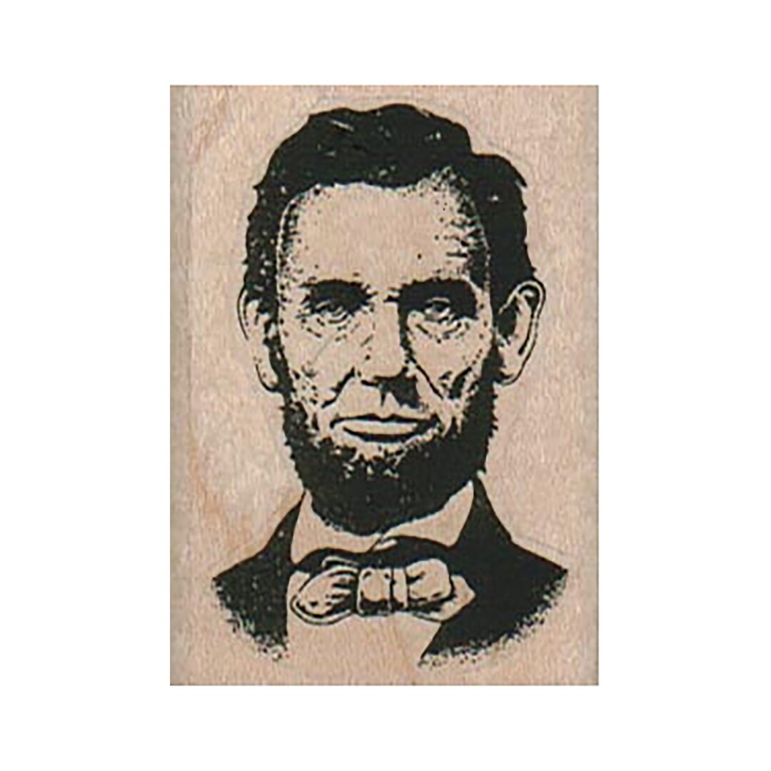Abraham Lincoln RUBBER STAMP, Honest Abe Stamp, 16th President Stamp ...
