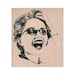 Happy Lady RUBBER STAMP, Good Time Lady Stamp, Laughing Lady Stamp ...
