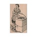 Lady With Washing Machine RUBBER STAMP, Housewife Stamp, Retro ...