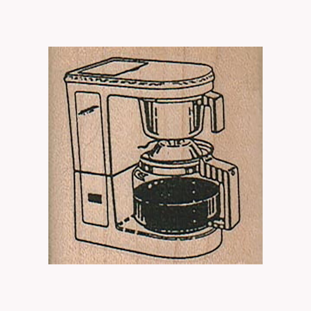 Coffee Maker RUBBER STAMP, Kitchen Stamp, Coffee Stamp, Retro Coffee ...