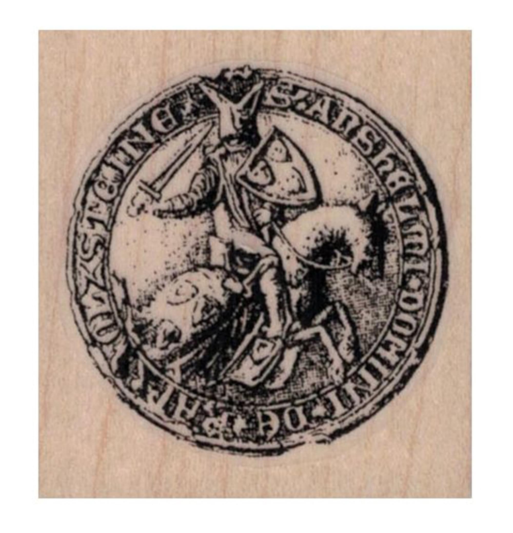 Jousting Knight Coin RUBBER STAMP Knight Stamp Coin Stamp - Etsy