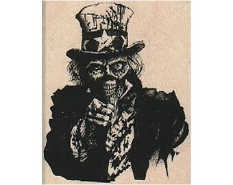 Skull Uncle Sam - Etsy