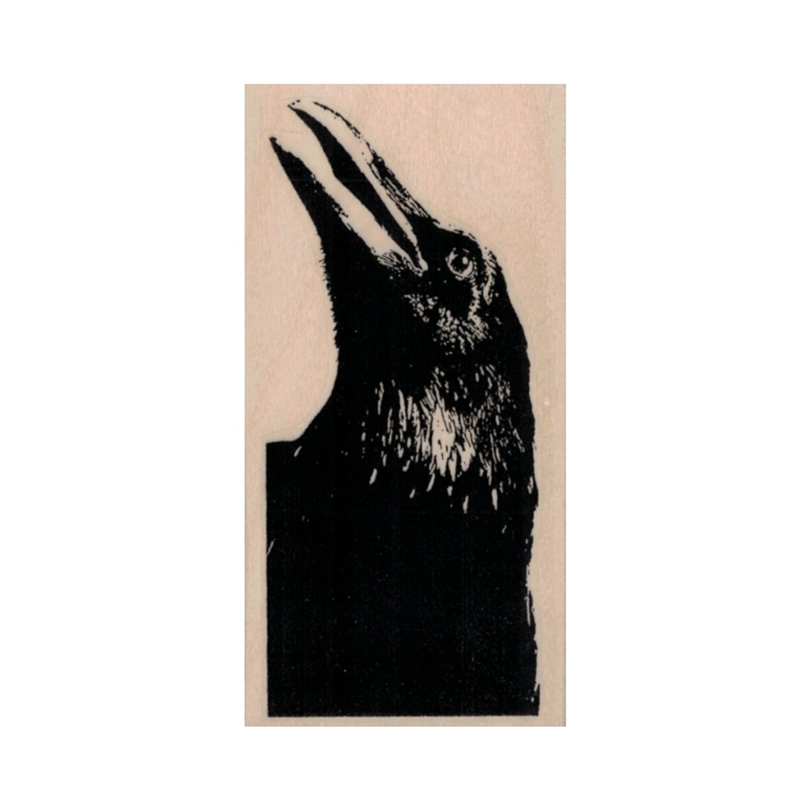 Raven Looking up RUBBER STAMP, Halloween Stamp, Raven Rubber Stamp ...