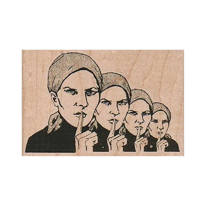 Shhh Ladies RUBBER STAMP Quiet Lady Stamp Be Quiet Stamp | Etsy