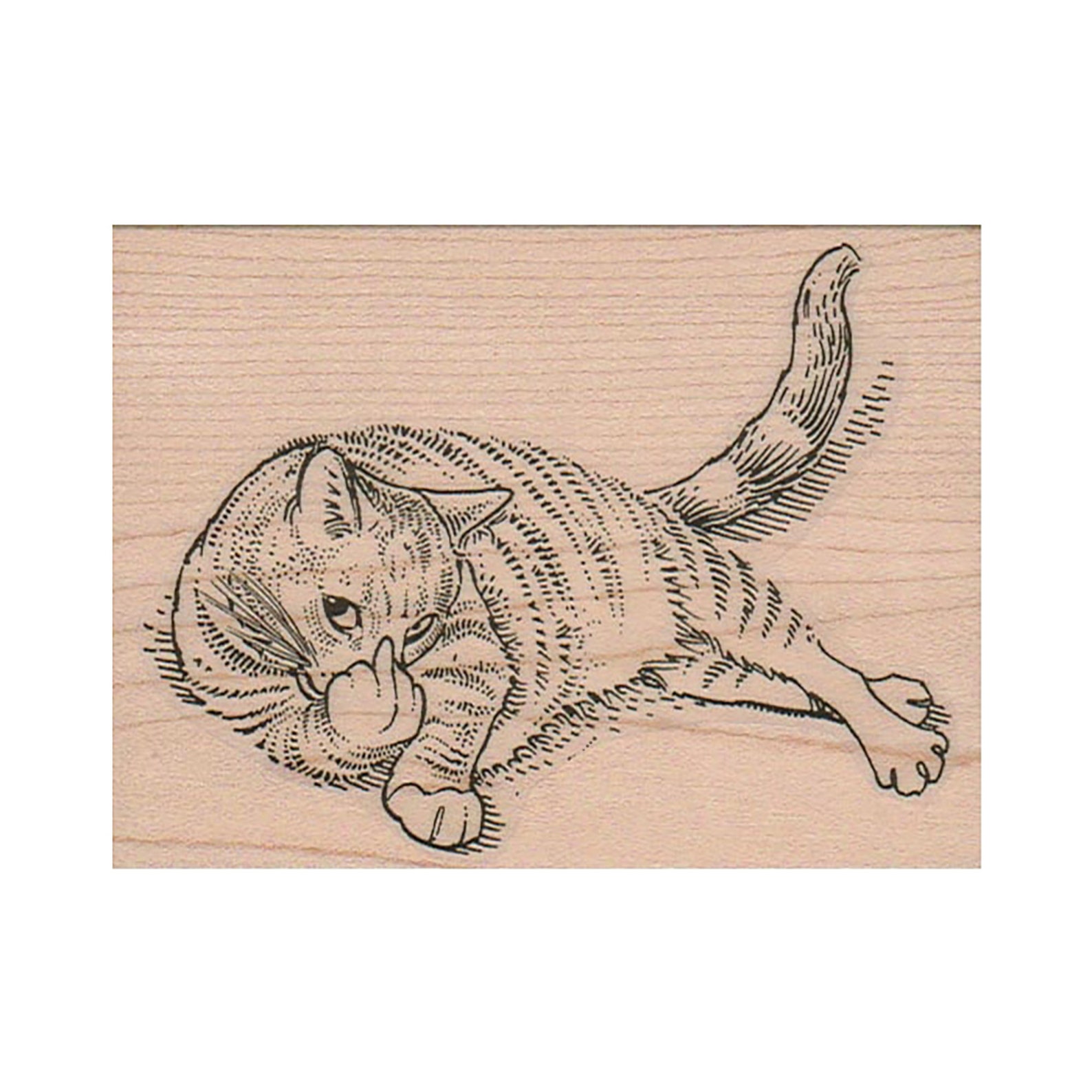 Cat Giving Finger RUBBER STAMP Cat Stamp Funny Cat Stamp - Etsy