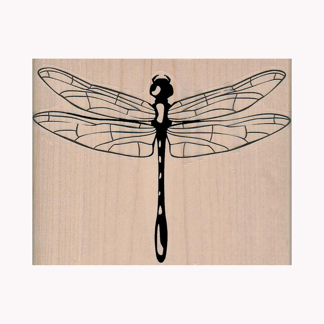 Large Dragonfly RUBBER STAMP, Nature Stamp, Insect Stamp, Outdoor Stamp ...