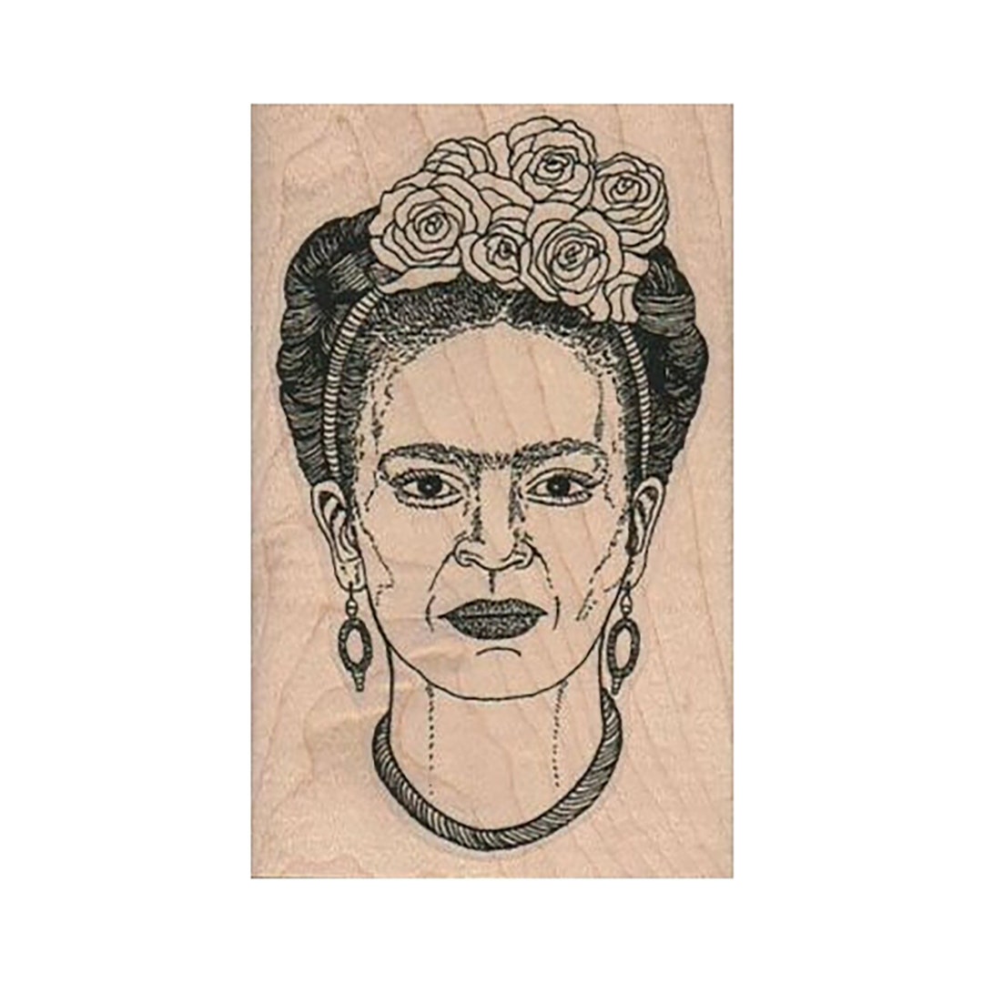 Frida Kahlo RUBBER STAMP, Frida Face Stamp, Frida Rubber Stamp, Frida ...