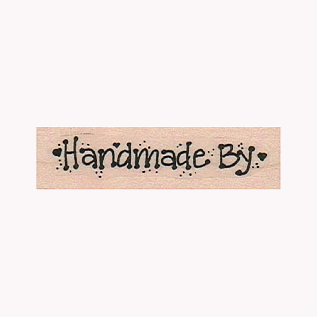Handmade by RUBBER STAMP, Hand Made Stamp, Custom Stamp, Signature ...