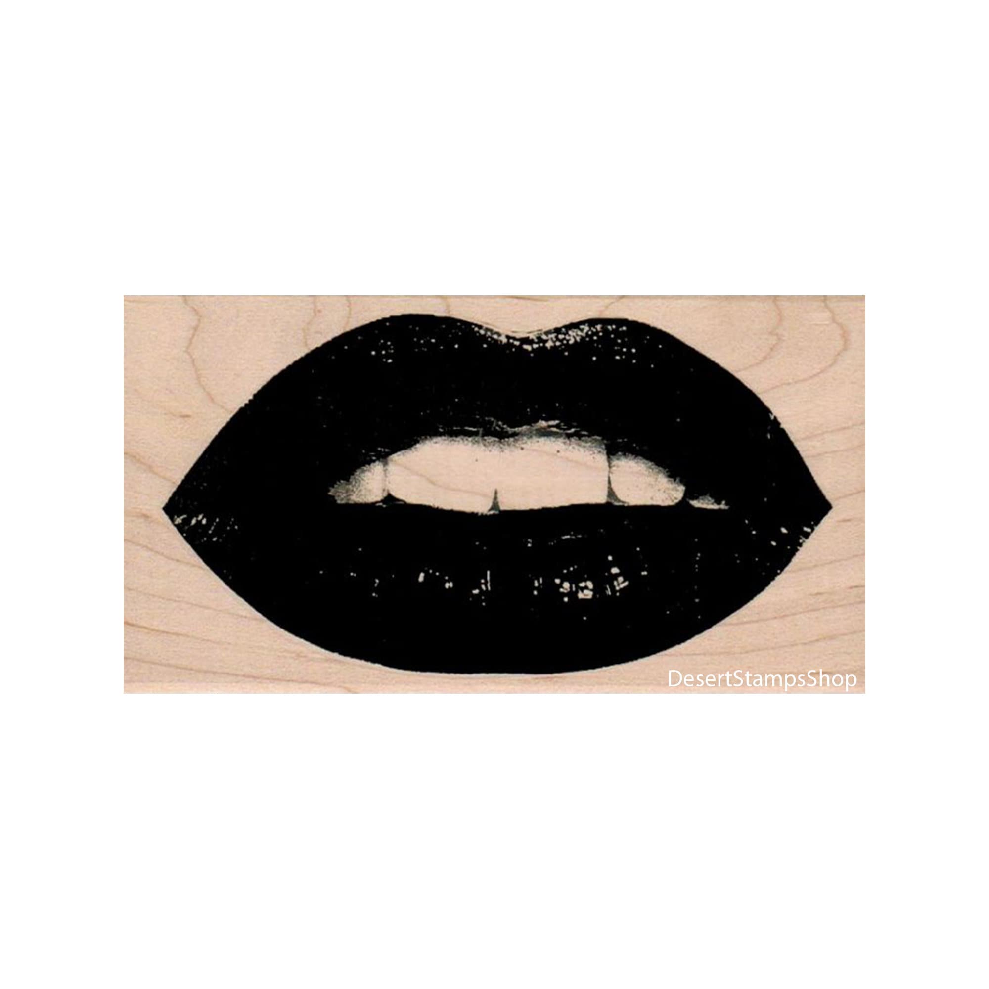 Lips RUBBER STAMP Woman Stamp Lady Rubber Stamp Kissing - Etsy