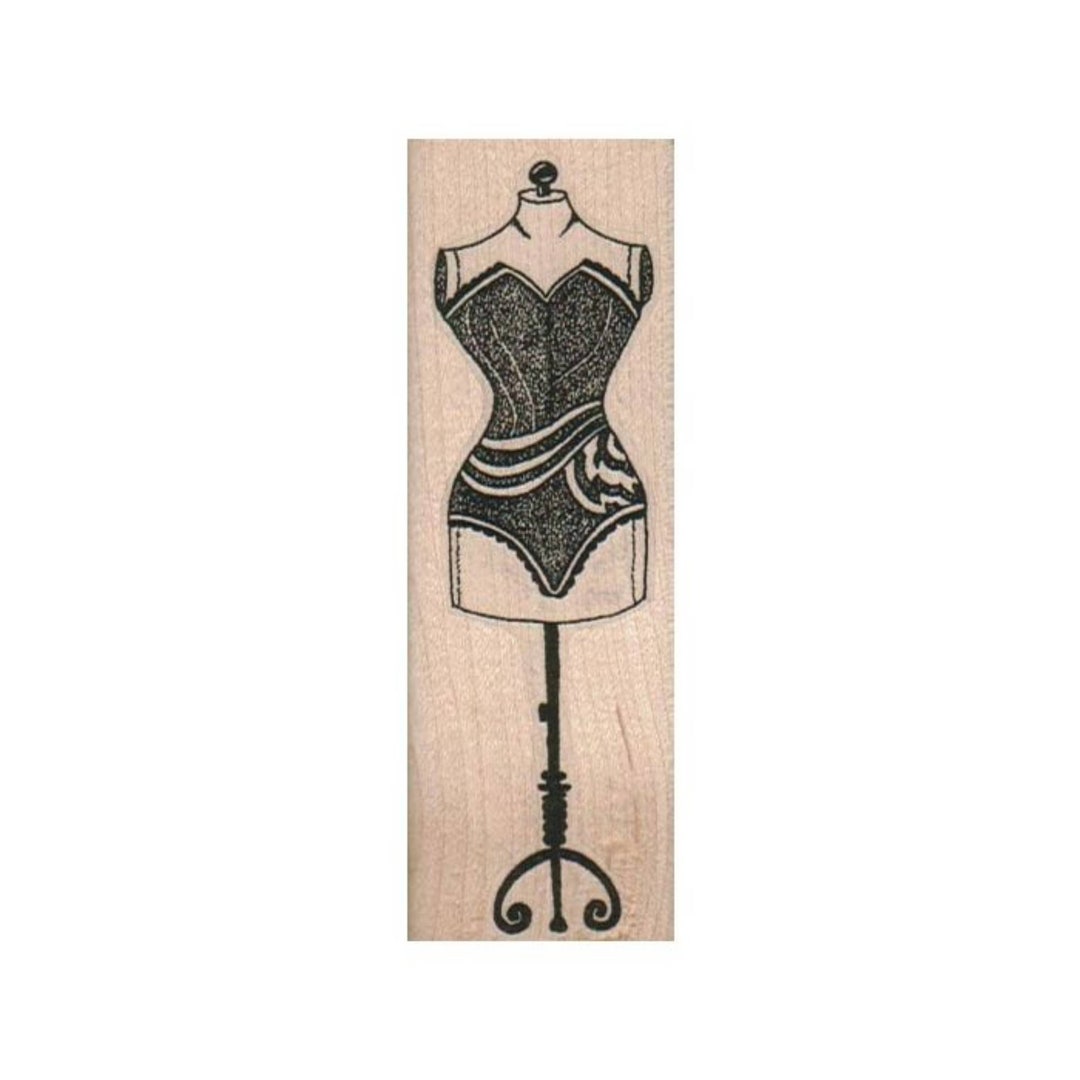 Dress Form RUBBER STAMP, Vintage Mannequin Stamp, Vintage Stamp ...