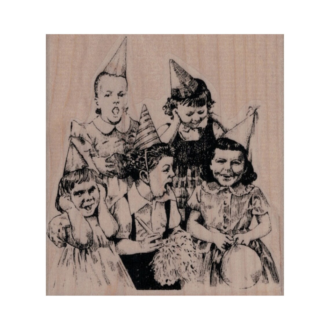 Girls Party RUBBER STAMP Children Stamp Kids Stamp Birthday - Etsy