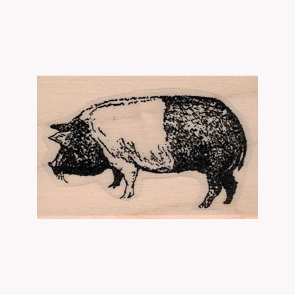 Pig Rubber Stamp - Etsy