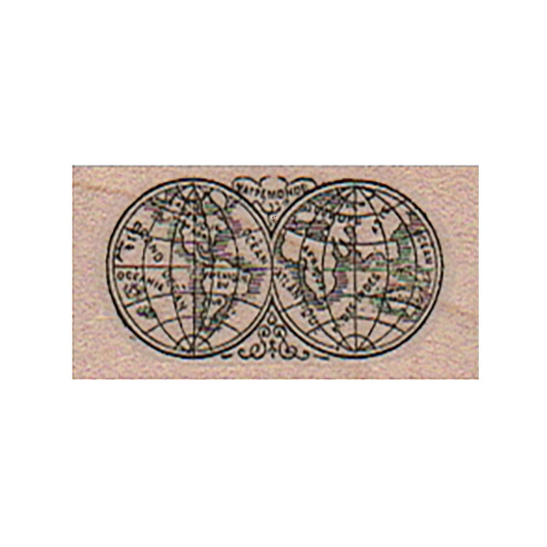 Circle Map of Earth RUBBER STAMP, Map Stamp, Background Stamp, Mixed ...