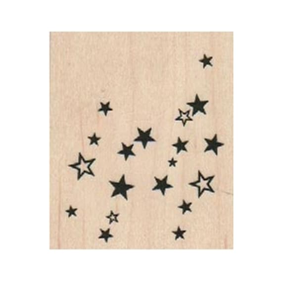 Stars RUBBER STAMP Star Stamp Celestial Stamp Space Stamp - Etsy