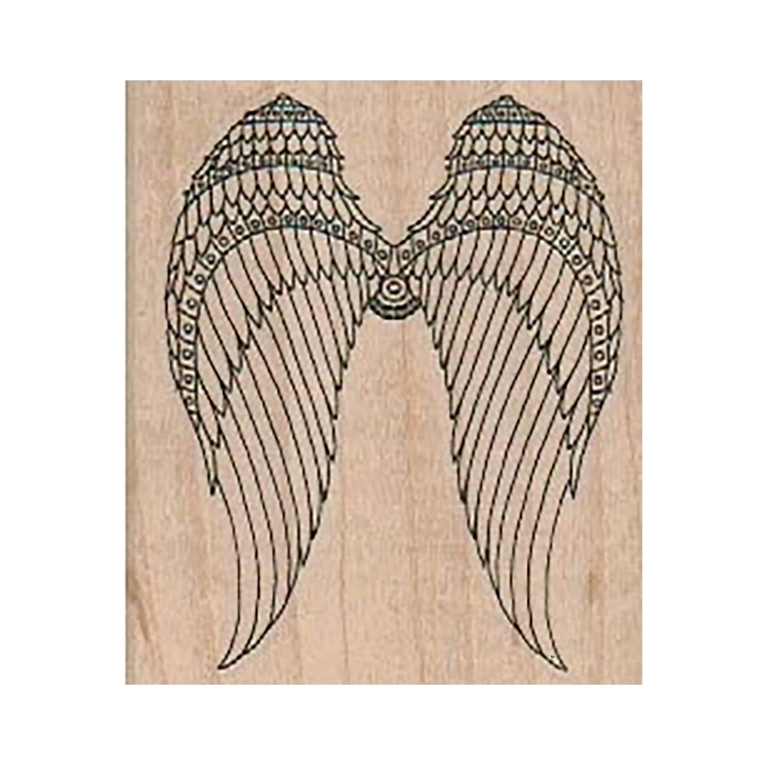 Steampunk Wings RUBBER STAMP, Steampunk Stamp, Wing Stamp, Mechanical ...