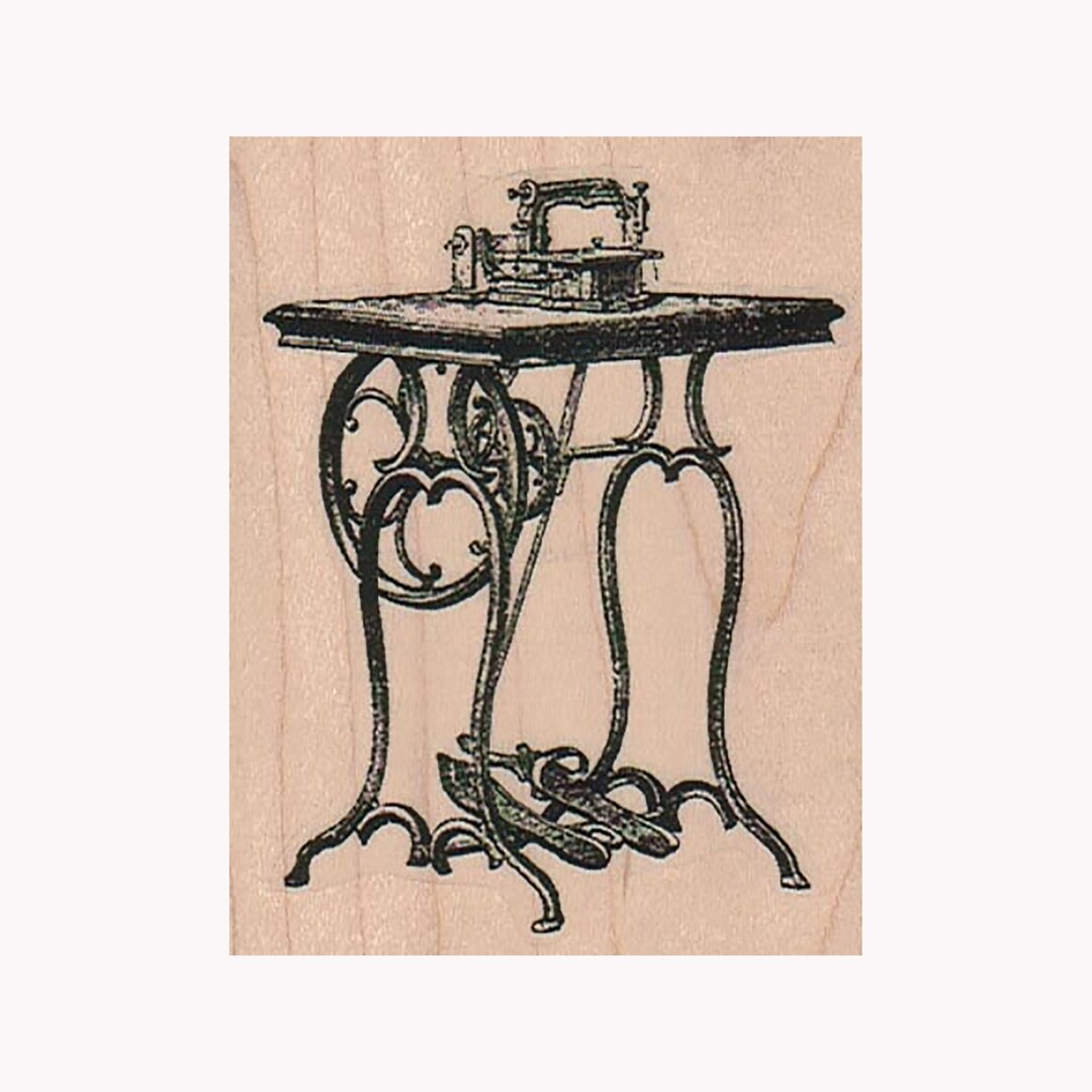 Sewing Machine RUBBER STAMP, Victorian Sewing Machine Stamp, Sewing ...