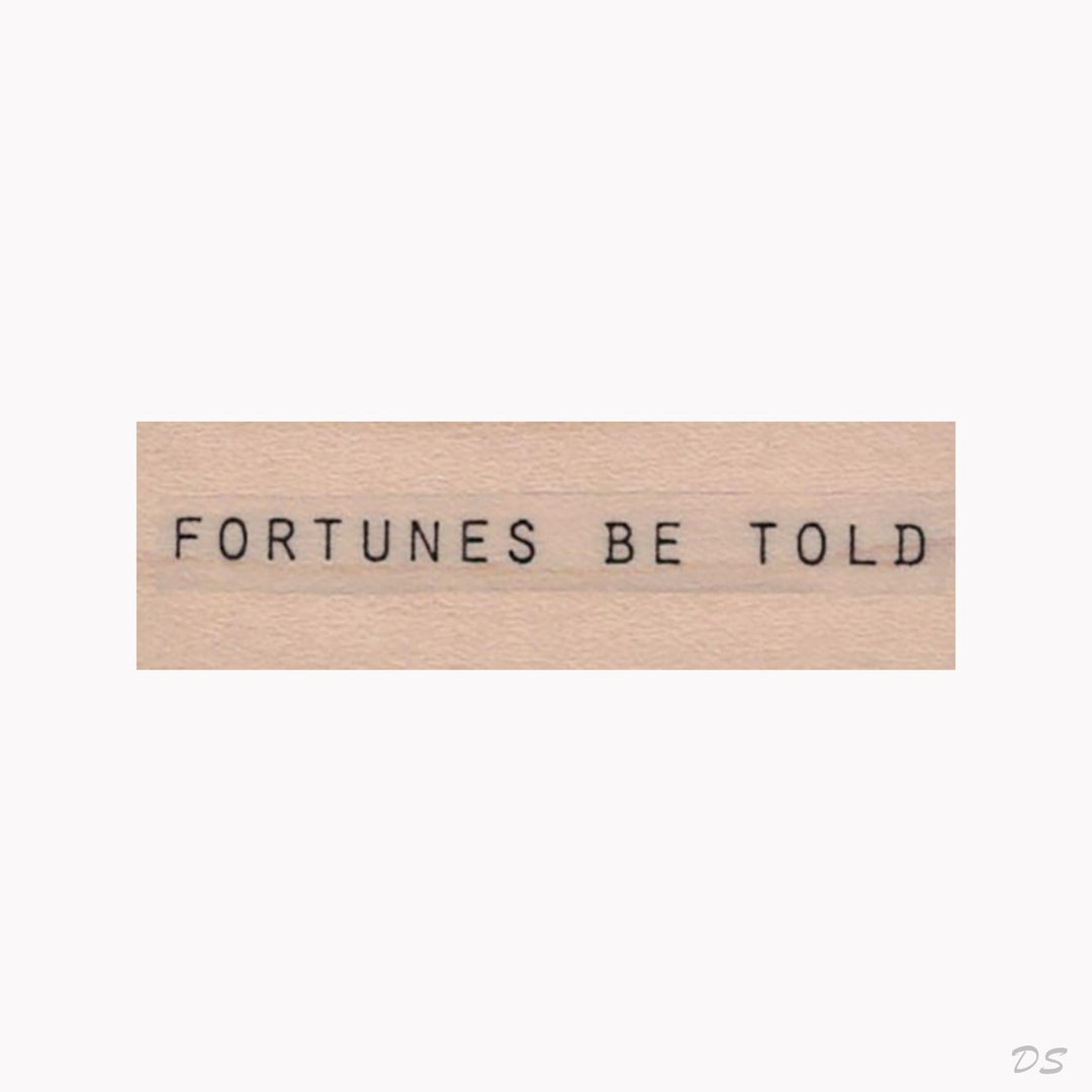 Fortunes Be Told RUBBER STAMP, Fortune Teller Stamp, Palm Reader Stamp ...