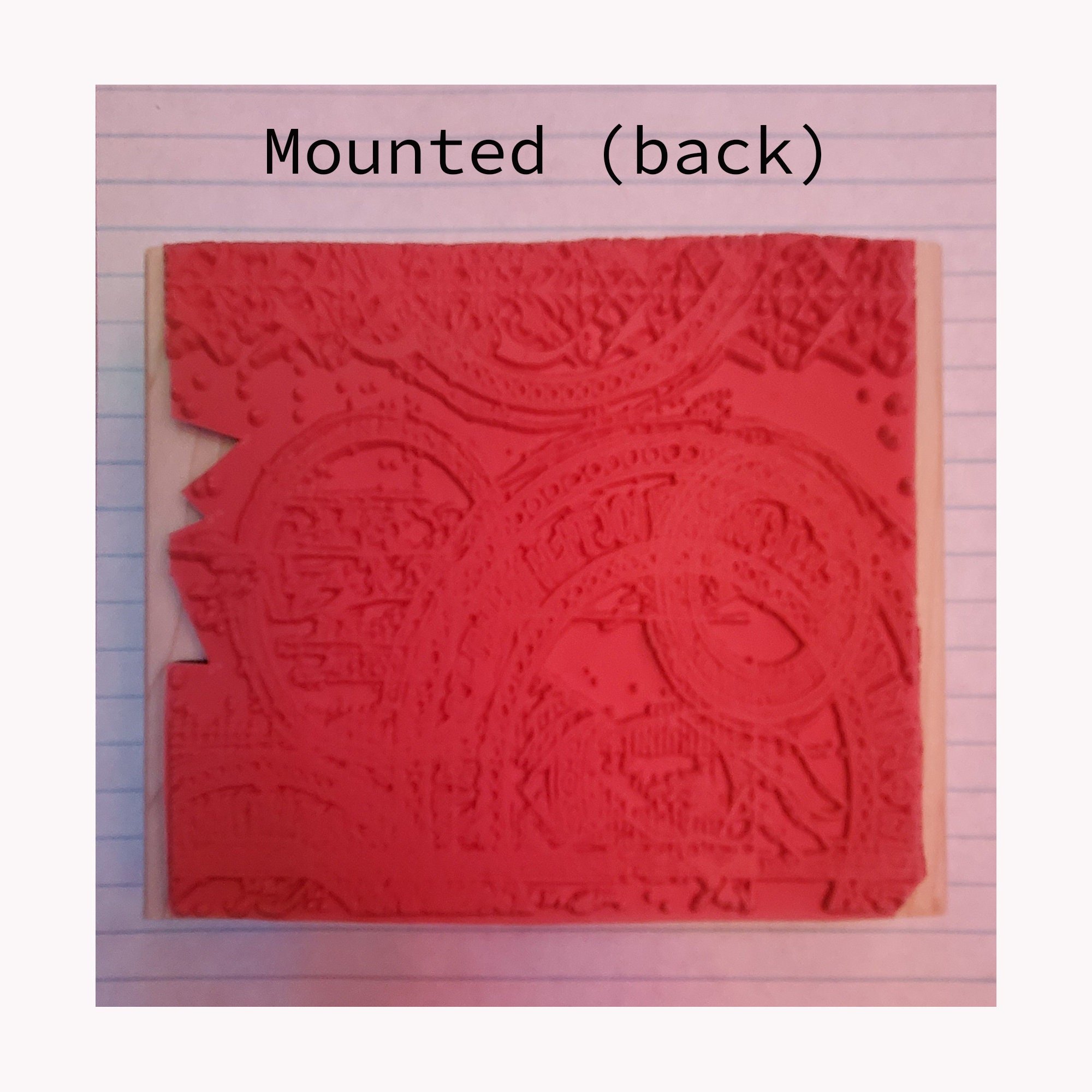 Hand Collage RUBBER STAMP Background Stamp Mixed Media - Etsy