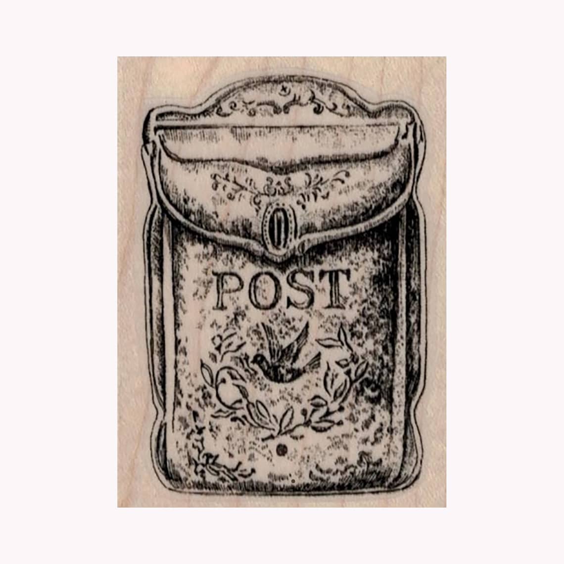 Vintage Letterbox RUBBER STAMP Mailbox Stamp Letterbox - Etsy