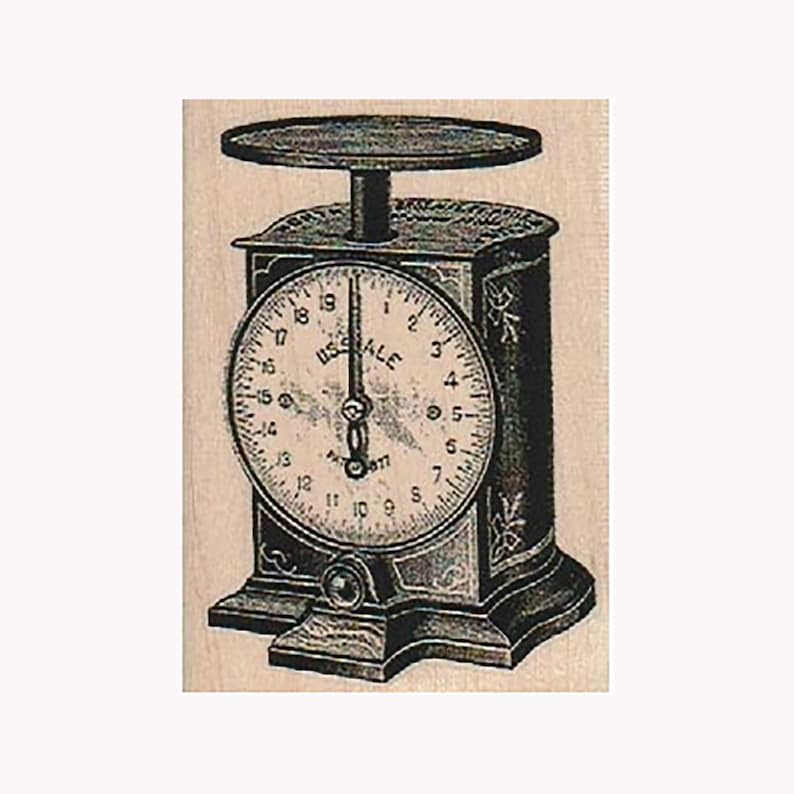 Scale RUBBER STAMP, Victorian Scale Stamp, Old Time Scale Stamp, Weight ...