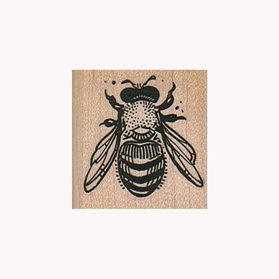 Bee RUBBER STAMP, Bumblebee Stamp, Honey Bee Stamp, Insect Stamp, Bee ...