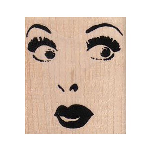 Rubber Stamp Craft Large Woman Facial Features Face 8852 - Etsy