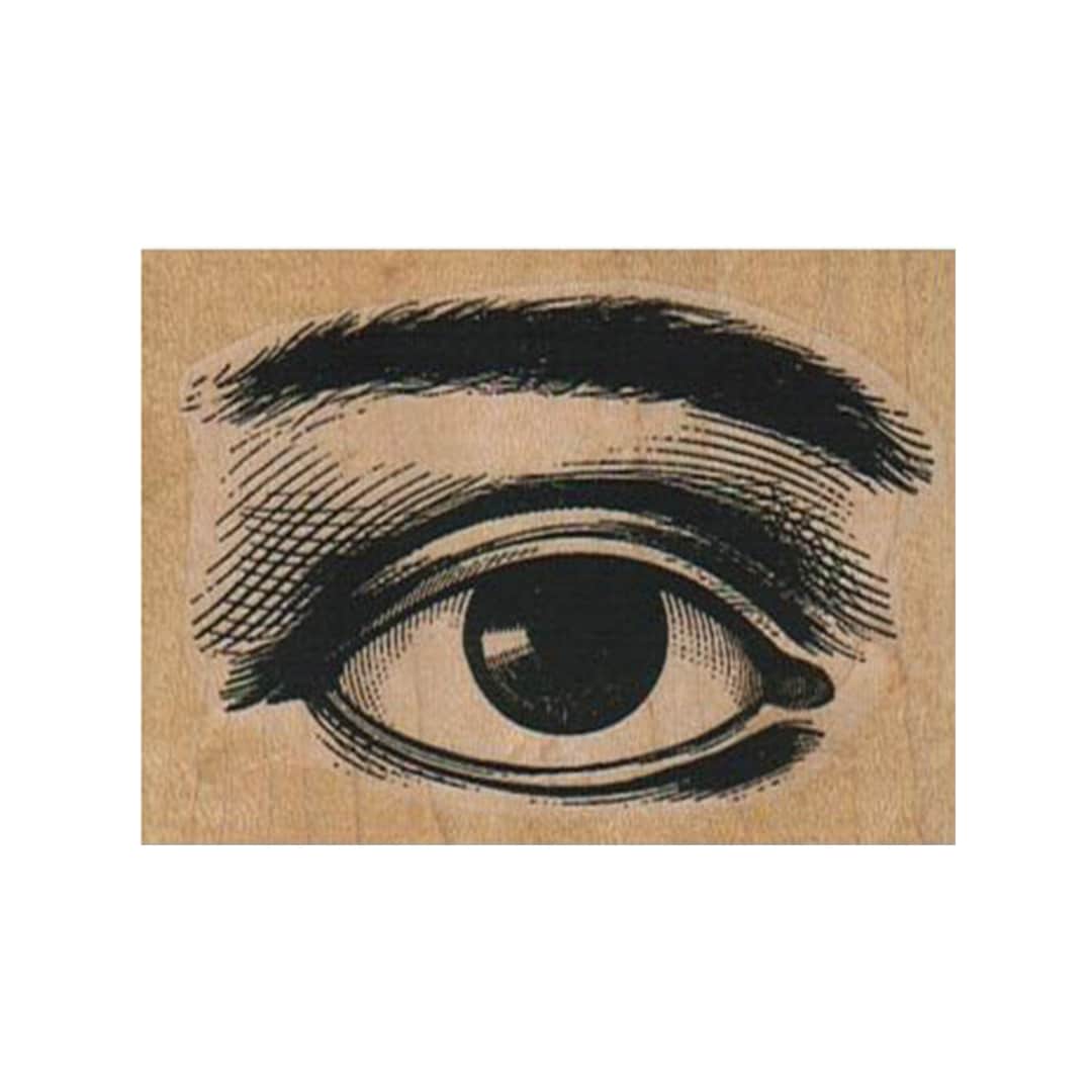 Eye and Brow RUBBER STAMP, Eye Rubber Stamp, Eyebrow Stamp, Eye, Open ...