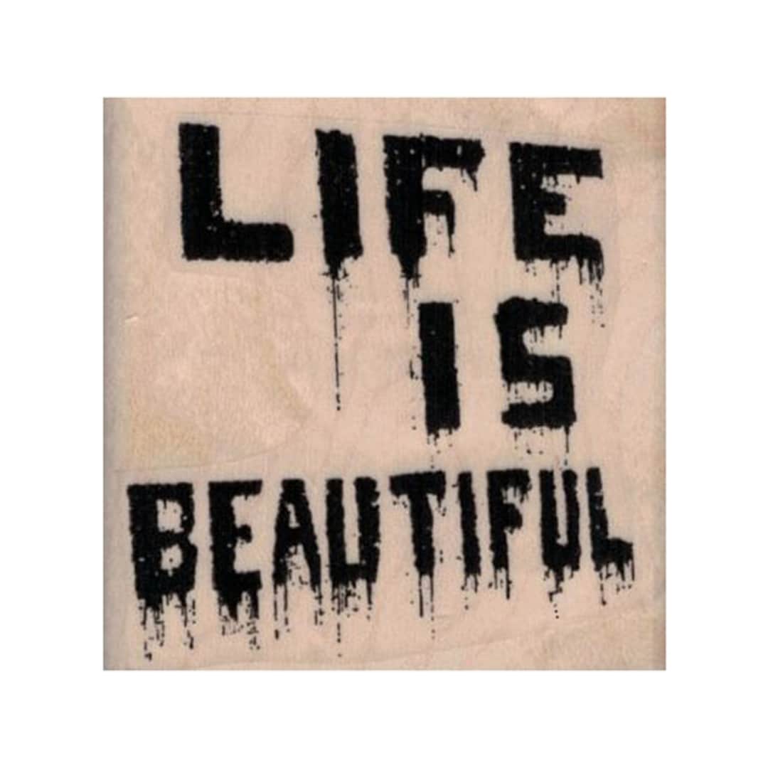 Banksy Life is Beautiful RUBBER STAMP, Street Art Stamp, Spray Paint ...