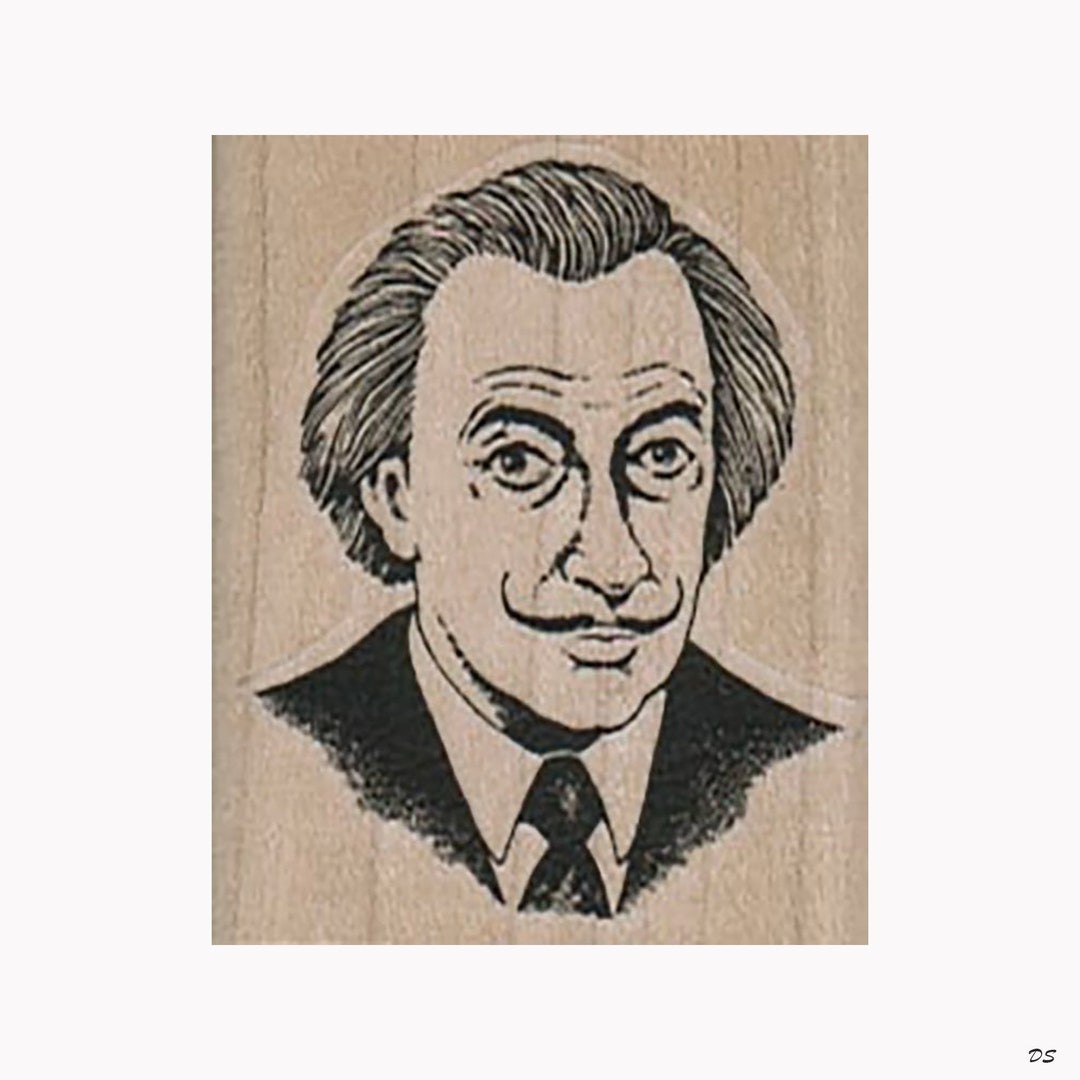 Dali RUBBER STAMP, Salvador Dali Stamp, Artist Stamp, Famous Person ...